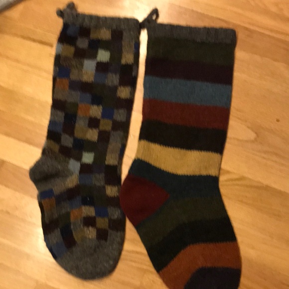 J. Crew | Holiday | 2 Twoset Oversized Wool Jcrew Christmas Stockings ...